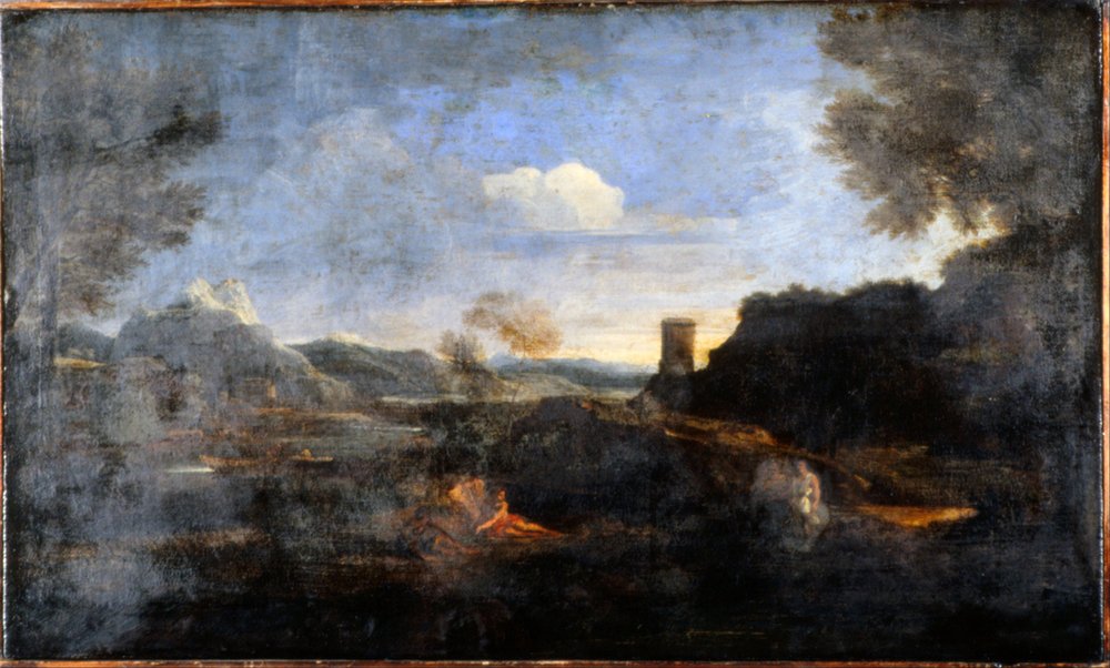Landschaft von Nicolas Poussin: hochwertiger Kunstdruck